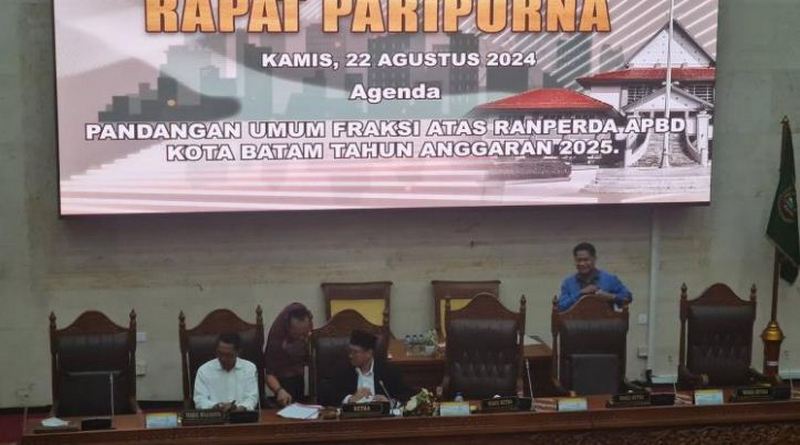 DPRD Batam Setujui Pembahasan Lanjutan Ranperda APBD 2025